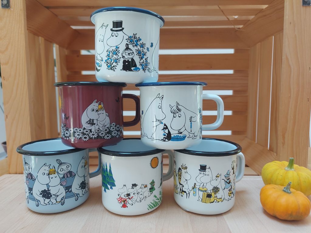 Luštni emajlirani lončki z motivi muminov | Korotan